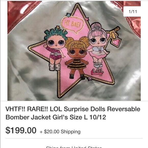 LOL SURPISE | Jackets & Coats | Girl Lol Surprise Reversible Jacket Bin ...